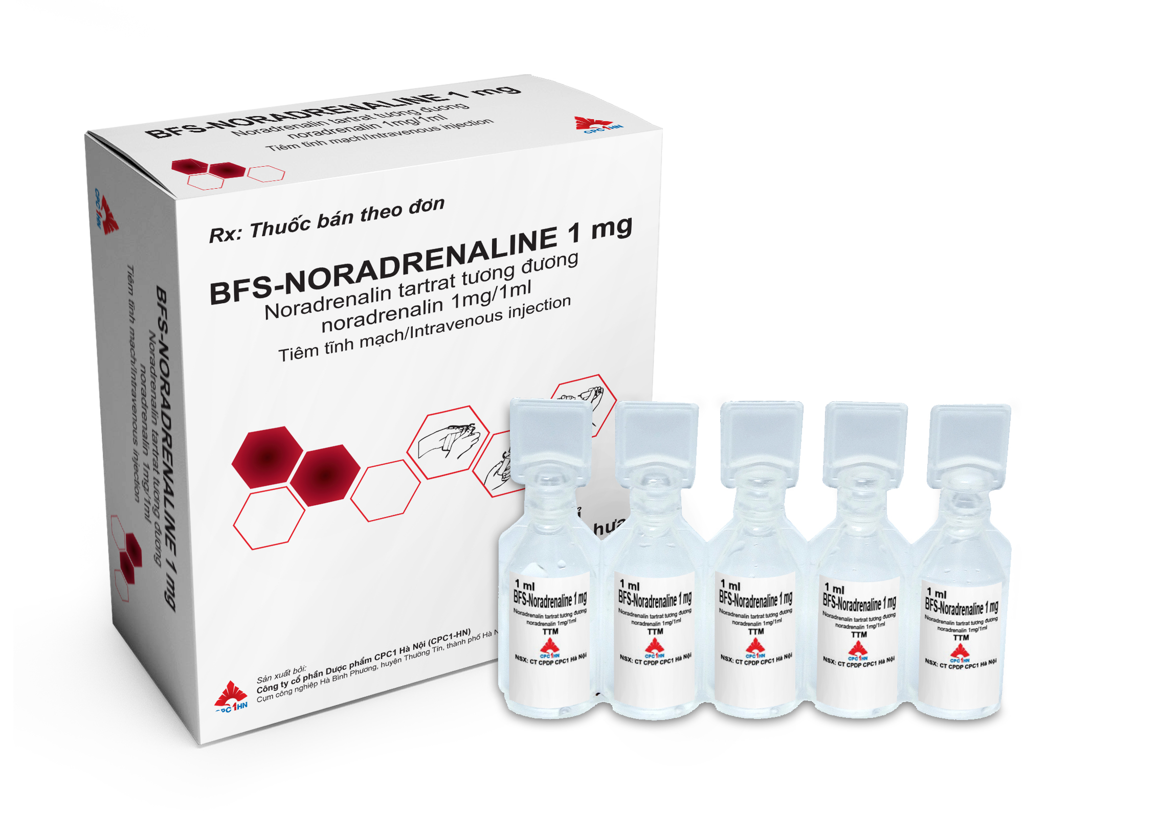 BFS-Noradrenaline 1mg/1ml :: Công ty Cổ phần Dược Phẩm Trung Ương CPC1